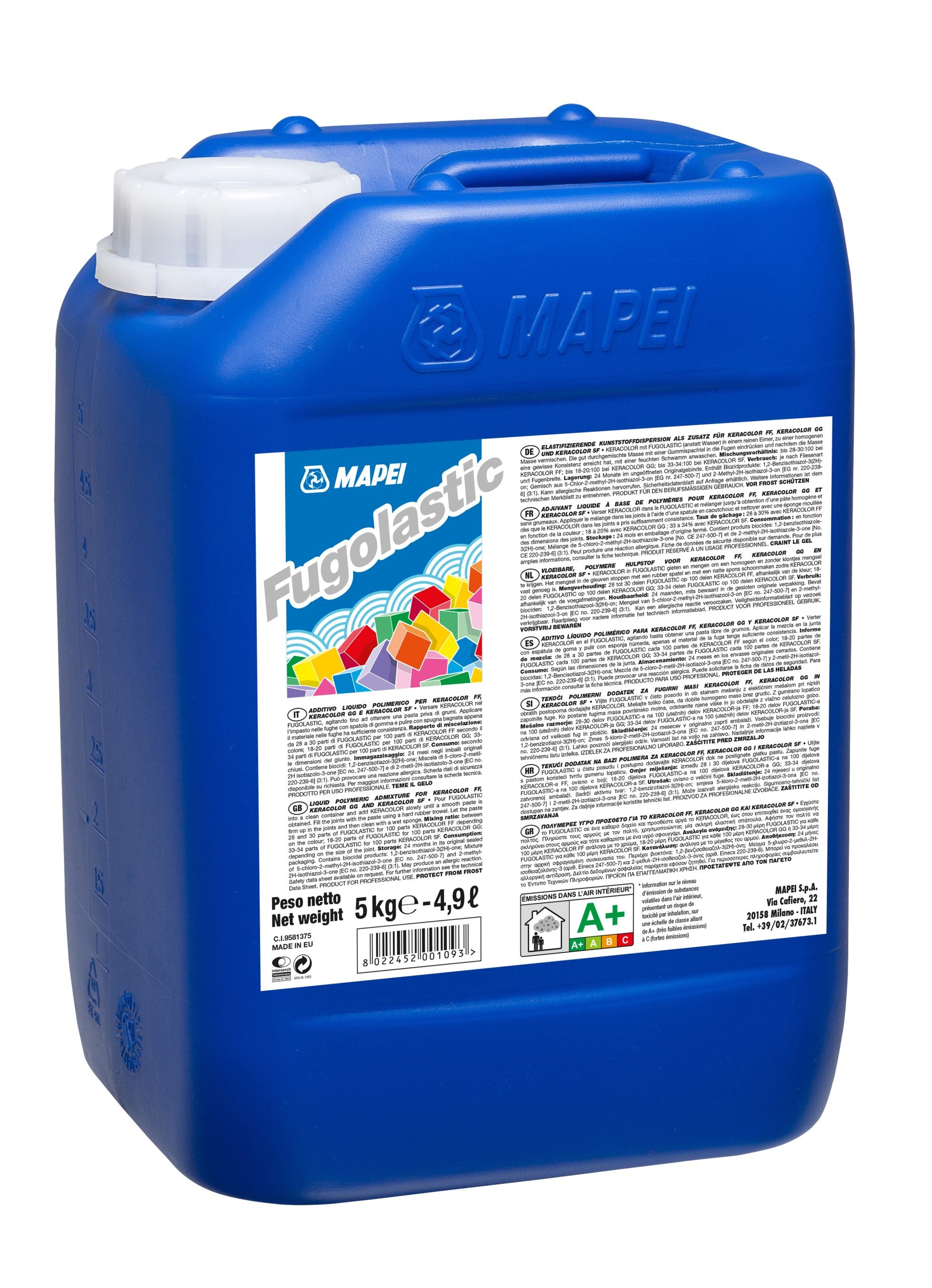 Aditivo Liquido Polimerico 5kg - Mapei Fugolastic – ELMEC
