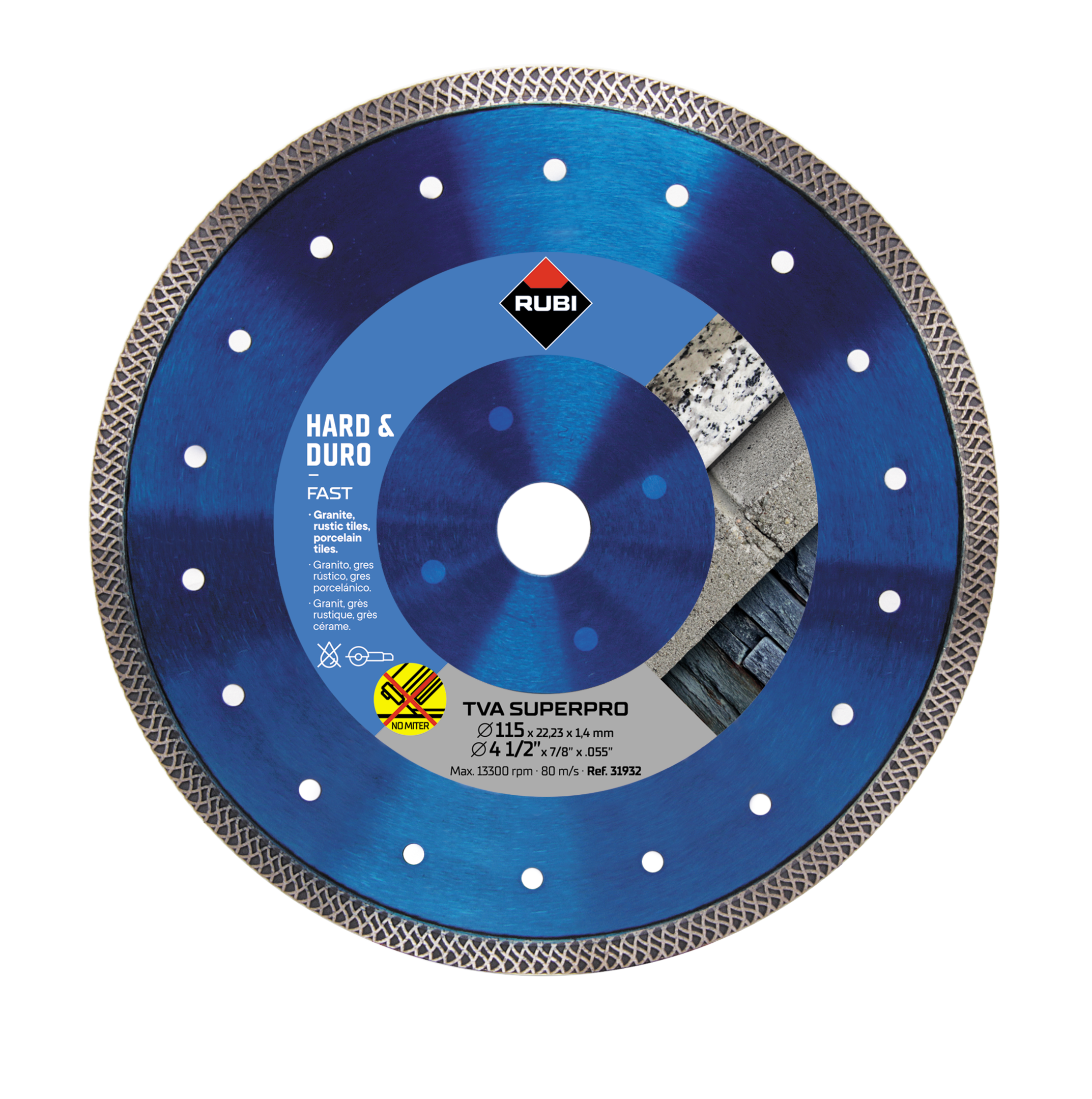 Disco Diamante General Material Duro - Rubi Turbo Viper TVA 115mm Supe ...