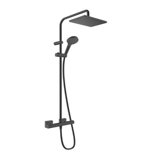 Showerpipe 230 1J Negro Mate - Hansgrohe Vernis Shape 230 – ELMEC