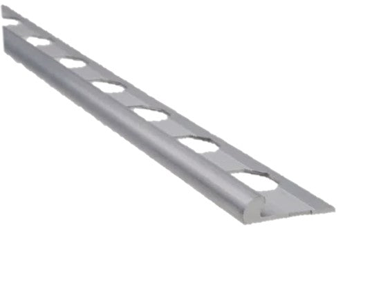 Perfil redondeado de Aluminio 4.5mmx2.5ml Anodizado plata mate - Emac ...